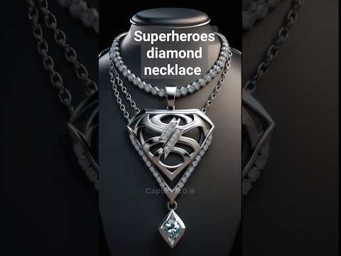 Superheroes diamond necklace #spiderman #superman #ironman #short