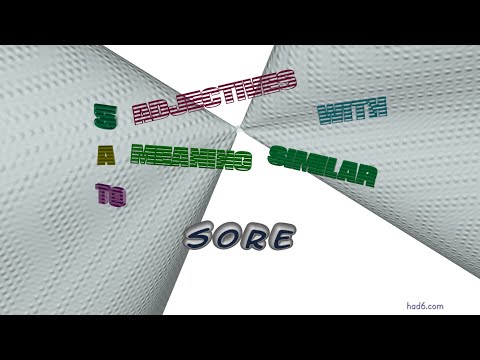 sore - 6 adjectives synonym to sore (sentence examples)
