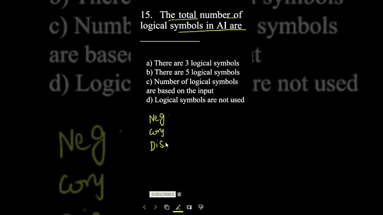 AI MCQ 15| Artificial Intelligence | AI