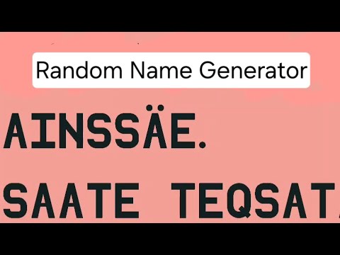 Random Name Generator in Castle