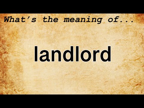 Landlord Meaning : Definition of Landlord