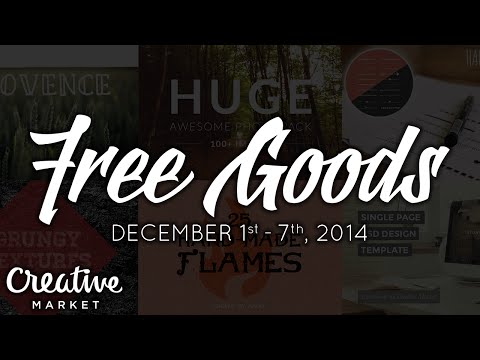 Creative Market Free Goods Roundup! Week of December 1st, 2014