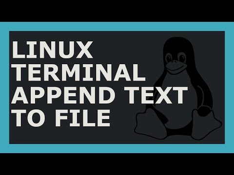 How To Append Text To A File Using Linux Command Line