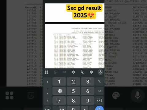 My ssc gd result 😍/ ssc gd result 2025 out // ssc gd result cut off// gd marks out #rwa #sscgd#cisf