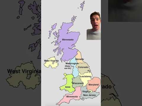 UK’s Population vs U.S. States #england #scotland #usa #wales #ireland #uk