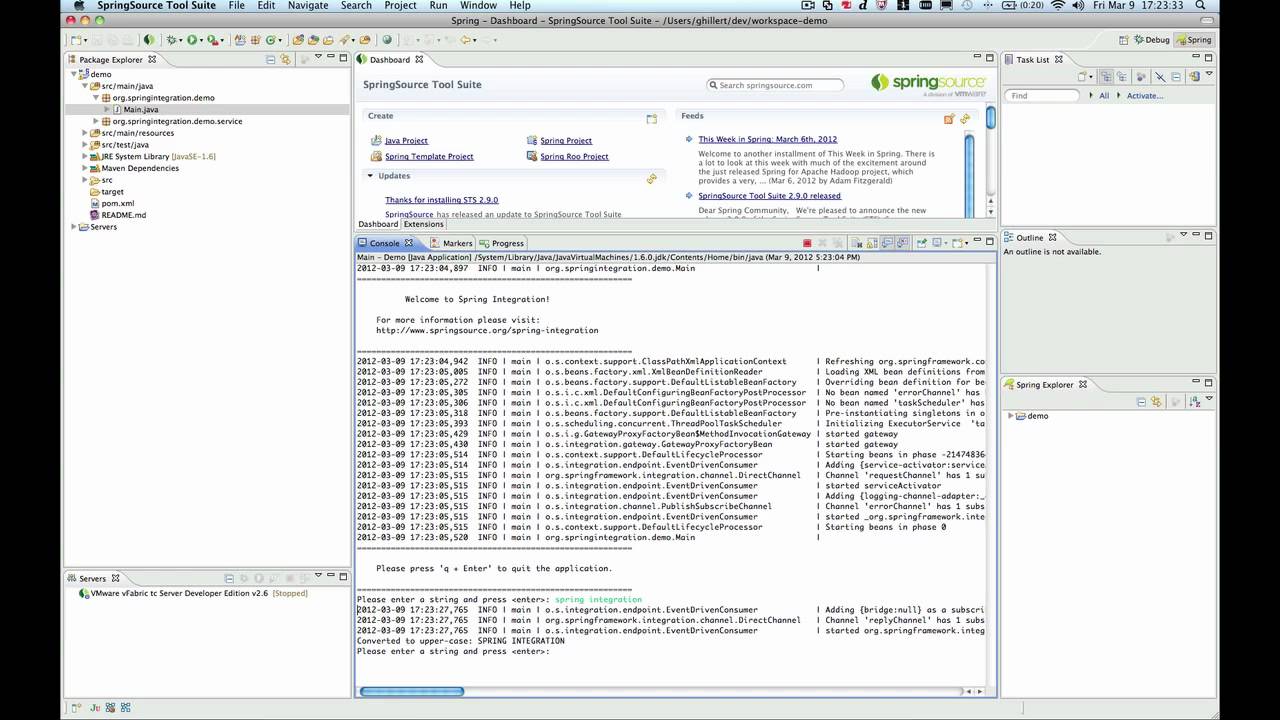 Create Spring Integration Projects with STS