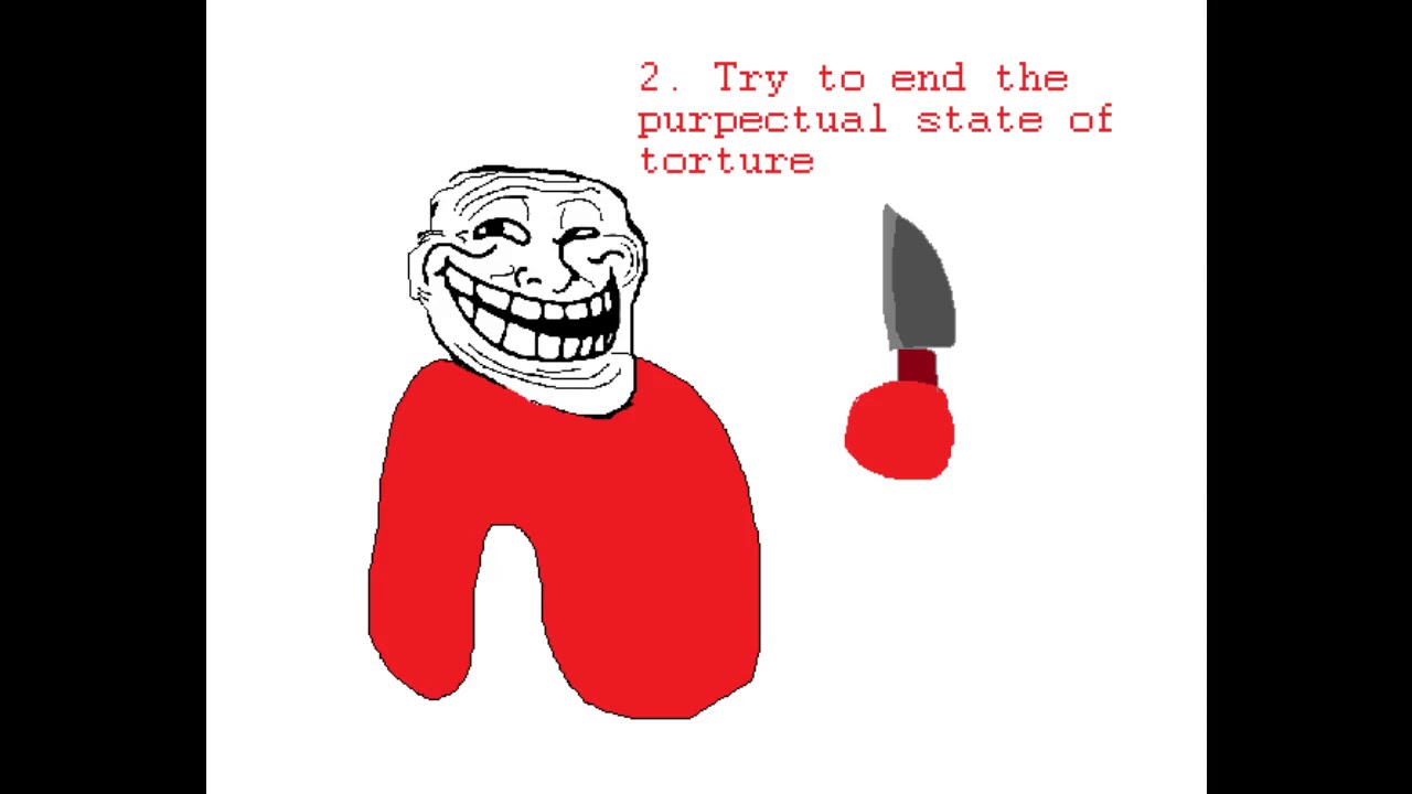 the trollage: amogus (cursed rage comic)