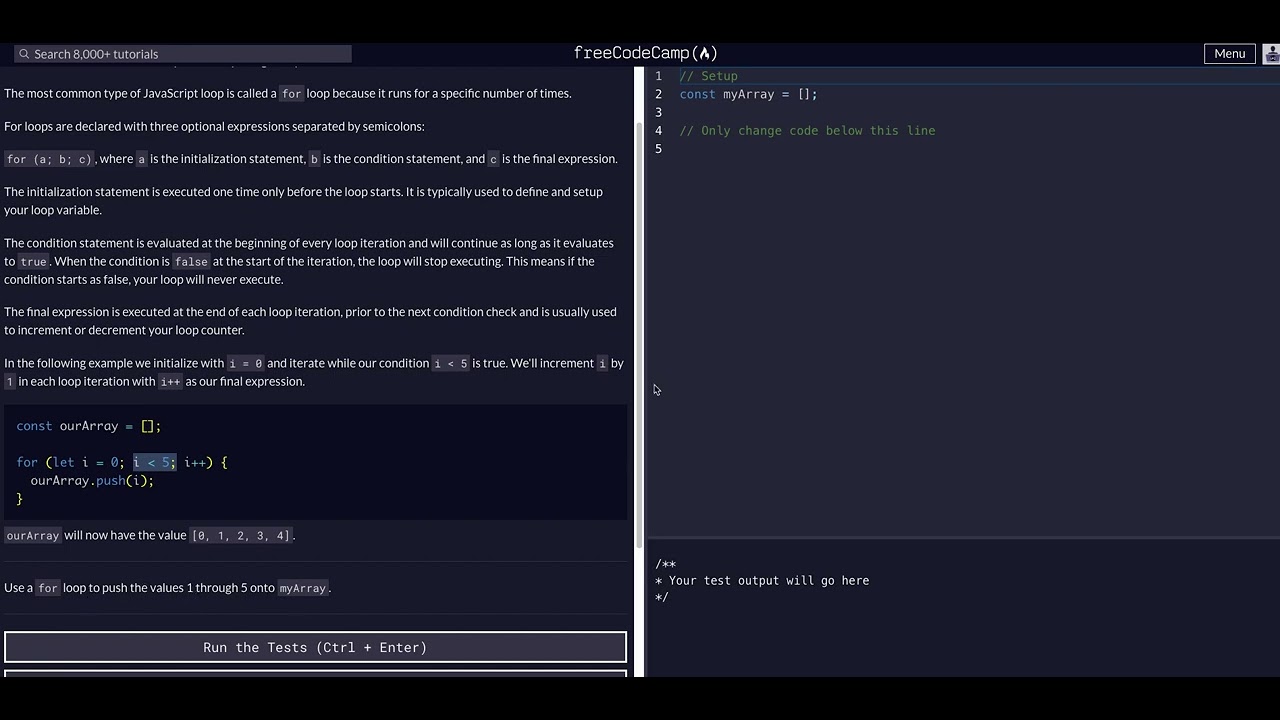 Iterate with JavaScript For Loops - Free Code Camp Help - Basic Javascript - Algorithms & Data