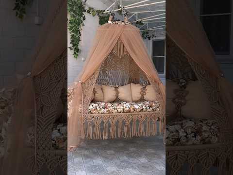 New Macrame swing hammock chair 😍😘#hammock #diy #hammockchair #macrame #homedecor #macrametutorial