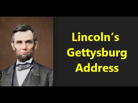 Gettysburg Address President Abraham Lincoln (1863) "Four score and seven years ago our fathers..."