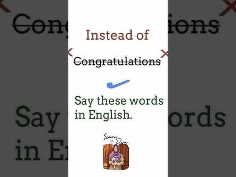 How to congratulate someone? Words to say congratulations #ytshorts #spokenenglish #ieltspreparation