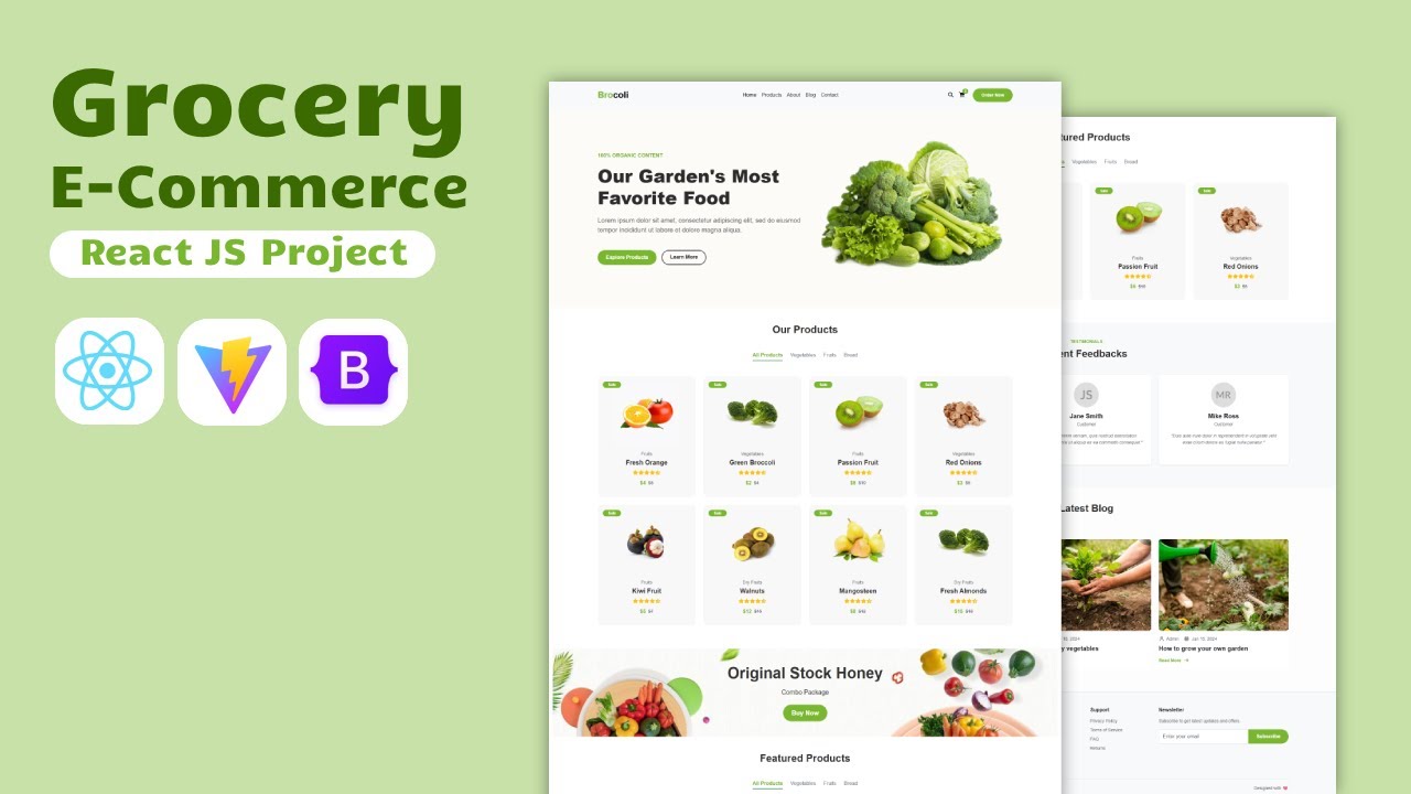 React Grocery E-Commerce Website | Fruits & Vegetables Online Store
