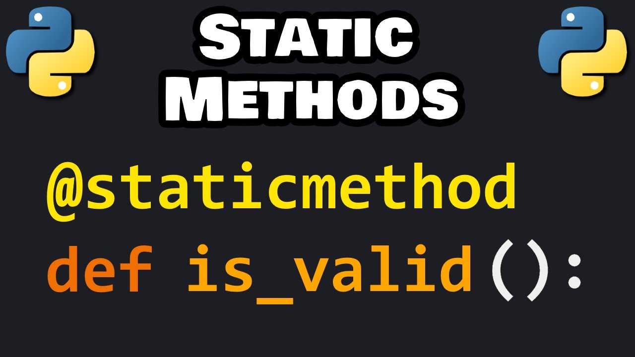 Learn Python STATIC METHODS in 5 minutes! ⚡