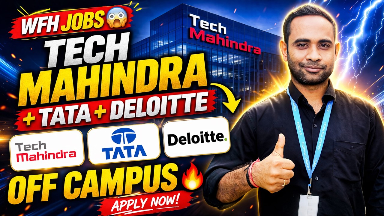 Tech Mahindra Work From Home | TATA Communication, Deloitte & AMD Hiring | BE/Btech