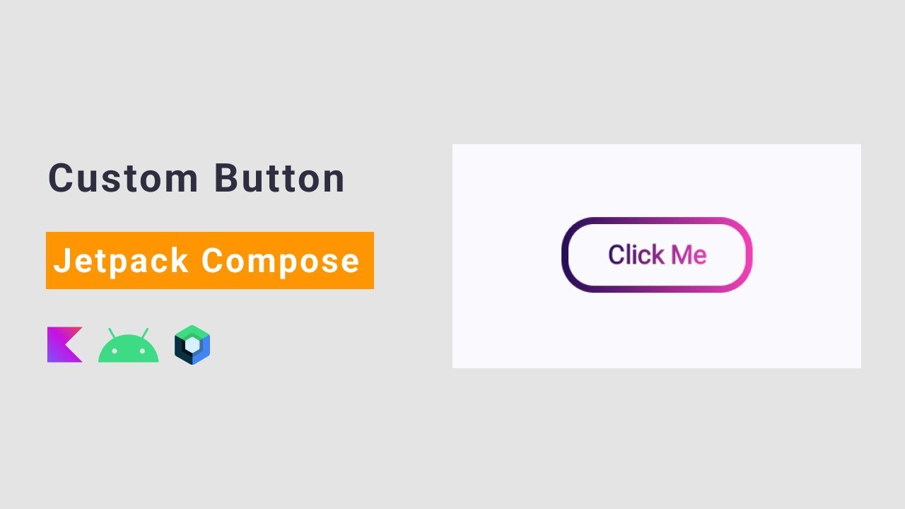 Jetpack Compose | Custom Button with Gradient Border and Text | Android Development