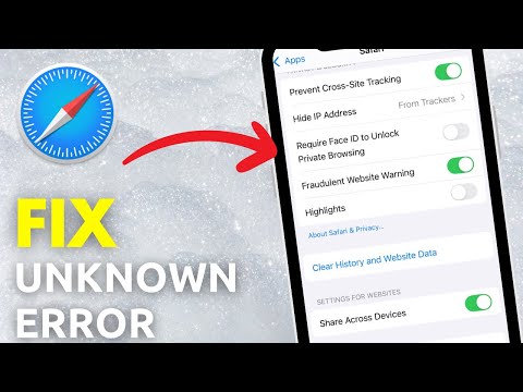 How To Fix Unknown Errors In Safari