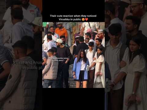 Girl cute reaction when she saw Virushka 🤭❤️|#virushka #viratkohli #anushkasharma #explore #shorts