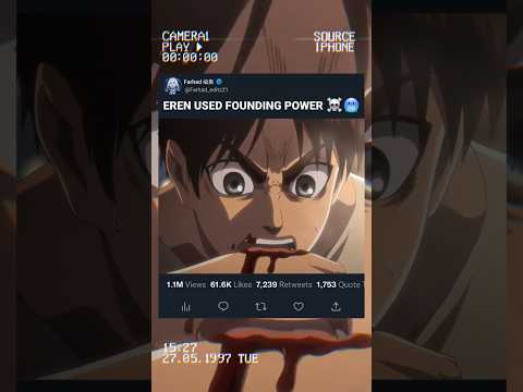 Eren Used First Time Founding Power ☠️🥶 #shots #aot #erenyeager #ytshorts #eren #foryou#eren