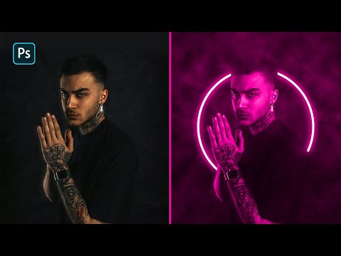 Neon Light Effect Photoshop Tutorial