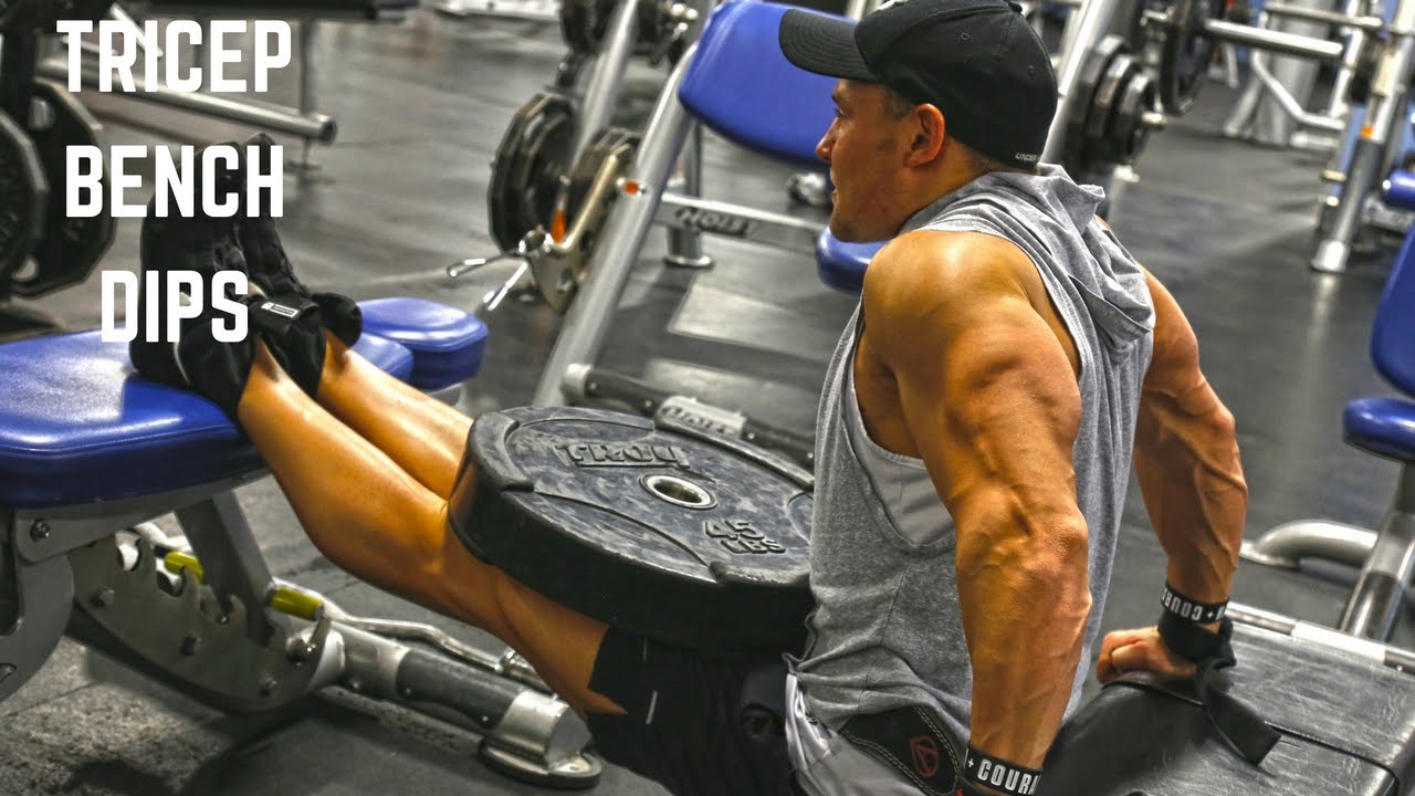 WEIGHTED TRICEP BENCH DIPS!