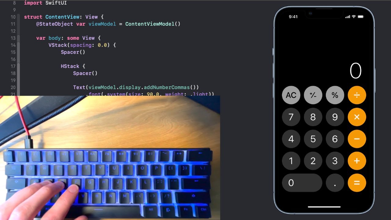 ASMR Programming - iPhone Calculator - No Talking (iOS, SwiftUI, Xcode)