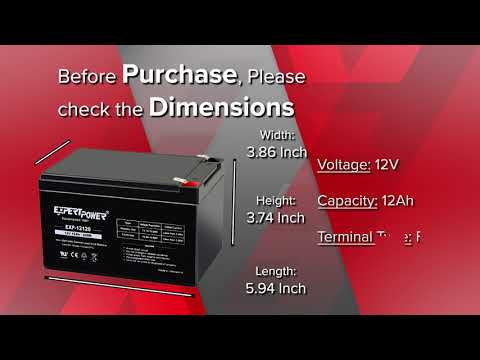 EXP12120 - 12V 12Ah Lead-Acid Battery | Expert Power