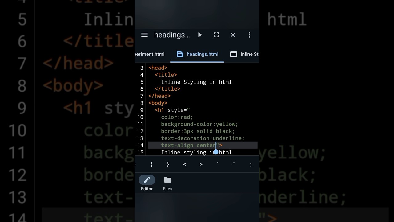 Inline Styling In Html and CSS #inline #styling #htmlandcss #htmltutorial
