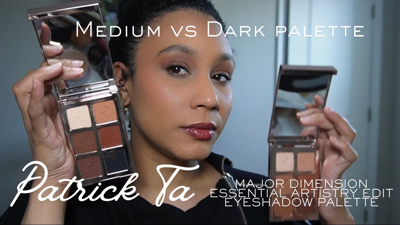 Patrick Ta | Major Dimension Essential Artistry Edit Eyeshadow Palette | Medium vs Deep  