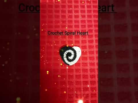 Crochet Yin Yang Spiral Heart @CROCHET297#shorts #yinyang #crochet #heart #crochet297 #youtube