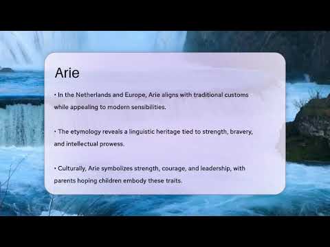 Arie - Baby Boy Name Meaning, Origin & Popularity - RandomNames.com