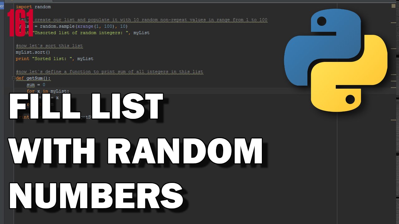 PYTHON Fill list with random numbers (no repeat)