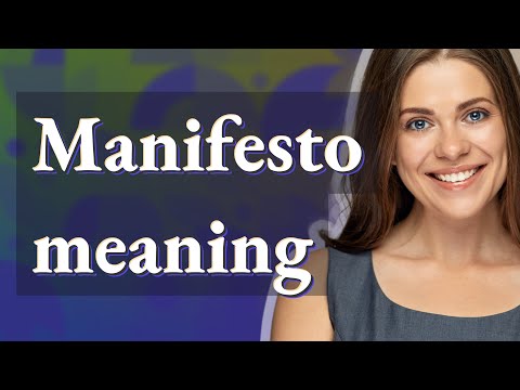 Manifesto | meaning of Manifesto