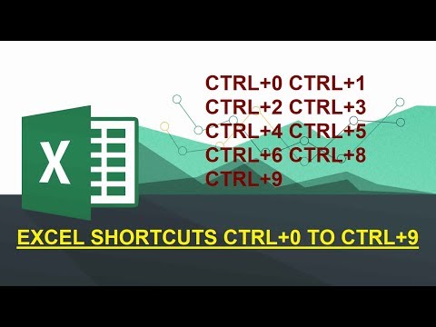 EXCEL SHORTCUTS CTRL+0 TO CTRL+9 | EXCEL SHORTCUTS CTRL+NUMERICAL NUMBERS | EXCEL SHORTCUTS | EXCEL|