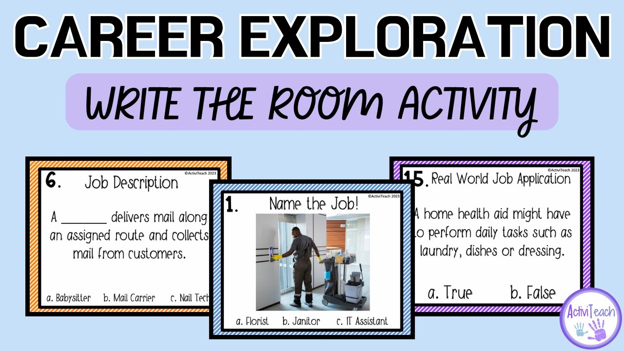 SUPER EASY Career Exploration Activity: Write the Room | Special Education Vocational Skills