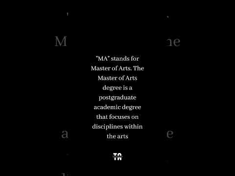 Abbreviation of MA? | #shorts #short #abbreviations #education #facts #interesting #knowledge