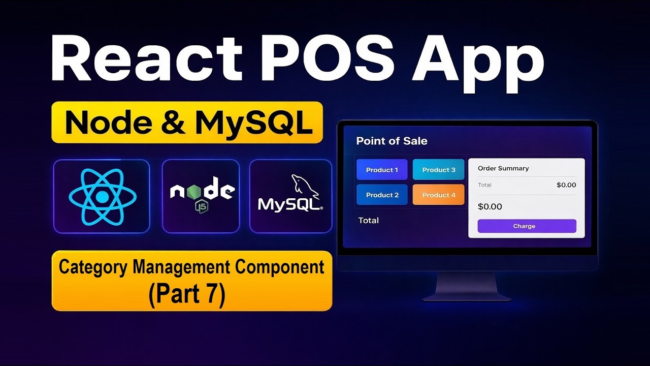 React POS App - Category Management Component (Part 7)