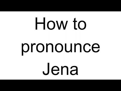 How to Pronounce Jena (English)