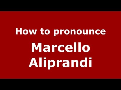 How to pronounce Marcello Aliprandi (Italian/Italy) - PronounceNames.com