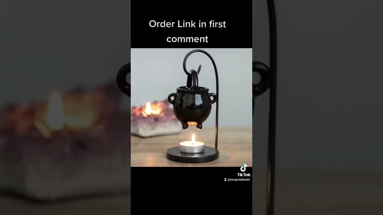 Hanging Cauldron Oil Burner, Gothic Wiccan Witchcraft Magic Wax Melt