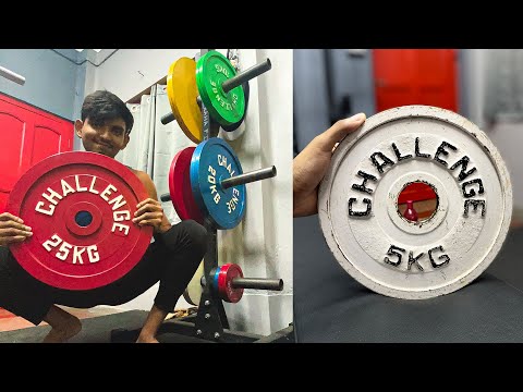 Cheapest CHALLENGE Iron Metal Weight Plates for Home Gym!