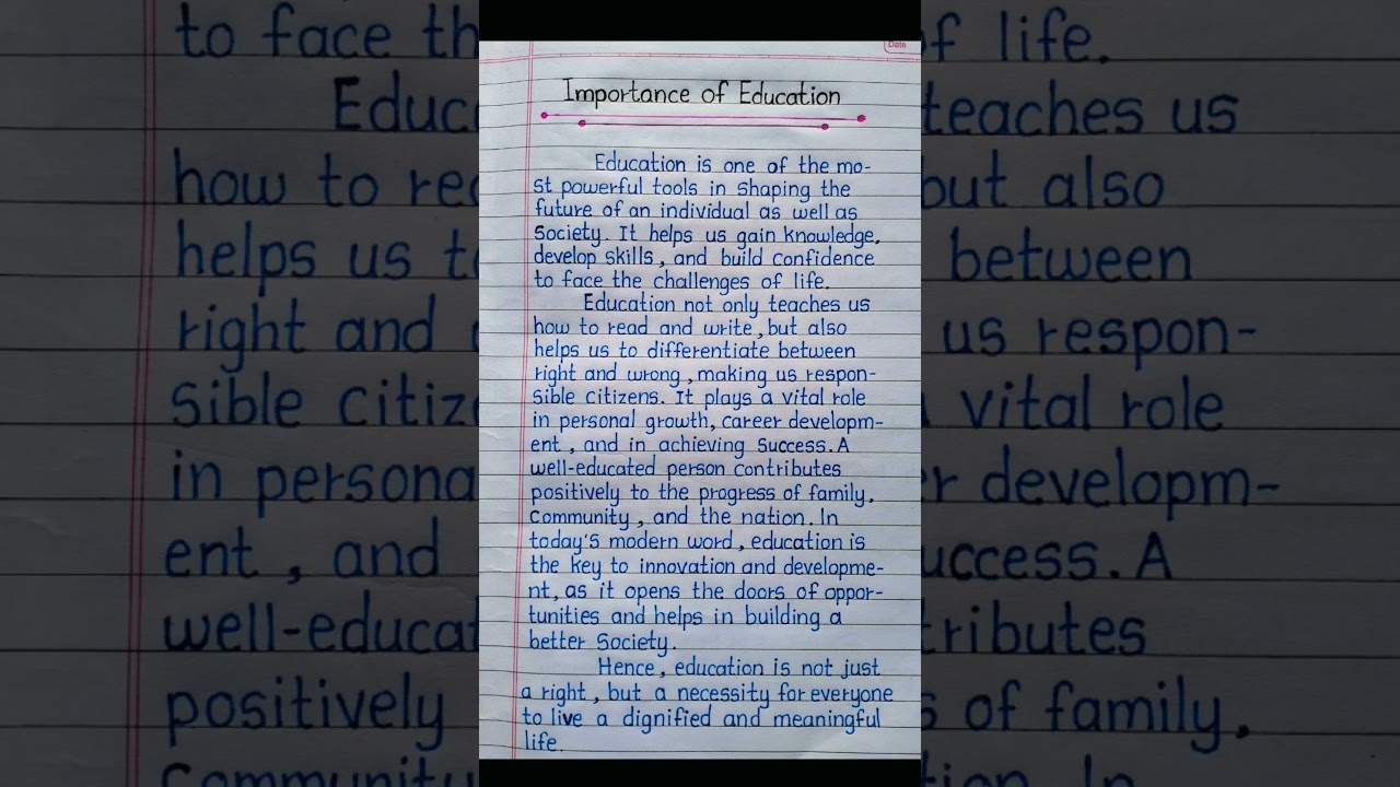 importance of education || importance of education essay in english ||