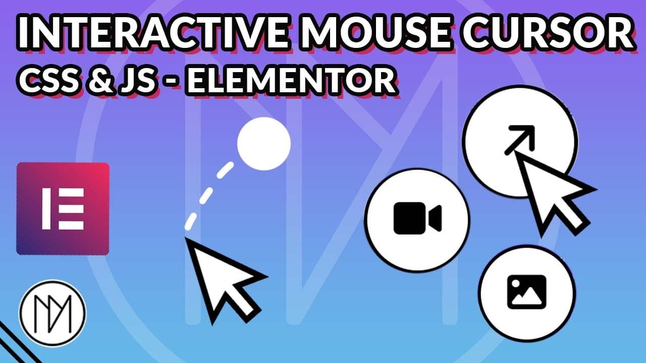 Following Interactive Mouse Cursor with Elementor CSS & JS - Tutorial 2024