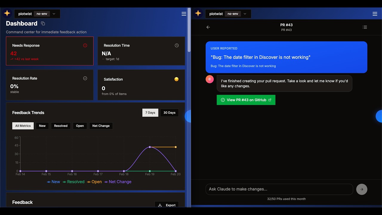 Turning a GitHub issue into a working PR automatically (plotwist)