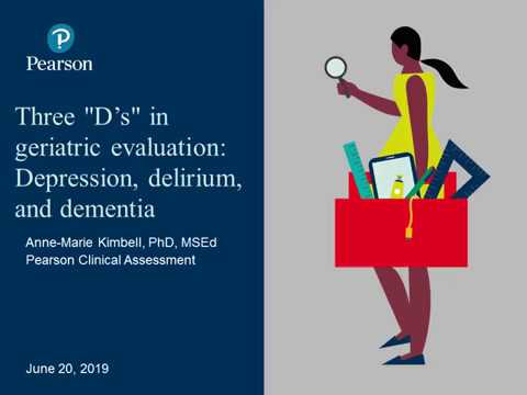 Three "Ds" in geriatric evaluation: Delirium, dementia, and depression