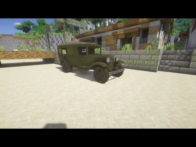 Mcheli content: GAZ-AA Medical truck Minecraft Mod