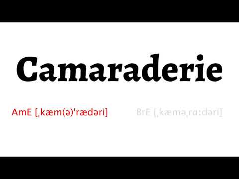 How to Pronounce Camaraderie in American English and British English