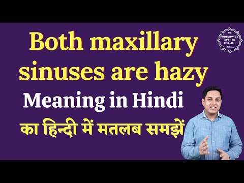 Both maxillary sinuses are hazy meaning in Hindi | Both maxillary sinuses are hazy ka matlab