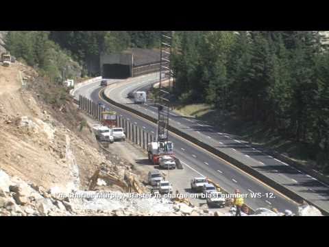 Controlled Rock Blasting on I-90 Snoqualmie Pass