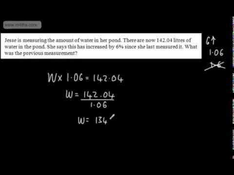 9-1 GCSE Maths - Reverse Percentage