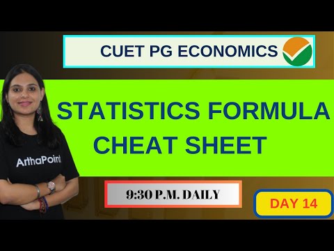 STATISTICS FORMULA SHEET | CUET PG Economics study | CUET MA Economics Coaching | DSE coaching